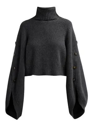 Zimmermann Valiant Buttoned Wool Sweater - Graphite