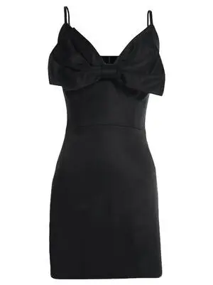 DRESS THE POPULATION Mel Satin Bow Minidress