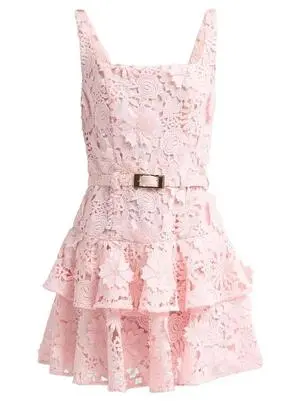 Generation Love Lisette 3d Guipure Lace Minidress - Ballet Slipper