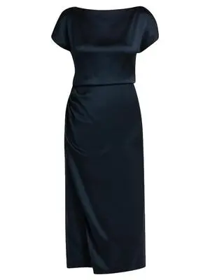 Giorgio Armani Satin Draped Midi-dress - Outer Space