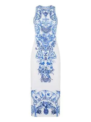CAMILLA Ceramic Panoramic Jersey Tank Dress