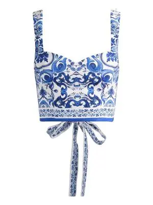 Alice + Olivia Miriam Sweetheart Crop Top - Solstice