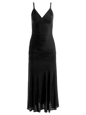 Alice + Olivia Bianca Twist-strap Godet Maxi Dress - Black