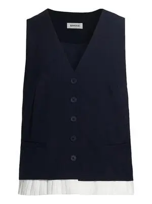 Simkhai Laiken Pleated-trim Vest - Midnight