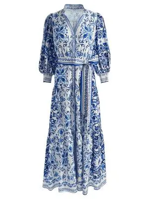Alice + Olivia Cora Tiered Shirtdress - Solstice