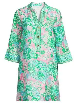 Lilly Pulitzer® Daphnie Plumes In Bloom Tunic Dress - Multi
