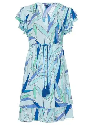 Vilebrequin Abstract Tiered Ruffle Minidress - Thalassa