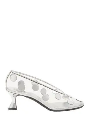 Moschino Duck 55mm Transparent Polka Dot Pumps - Transparent Silver