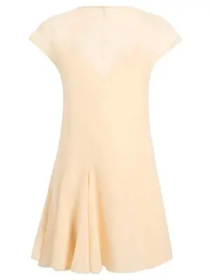 Khaite Scarla Silk Cap-sleeve Mini Dress - Champagne