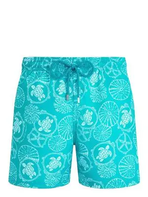 Vilebrequin Oursins Bicolores Printed Swim Shorts Vertdisco