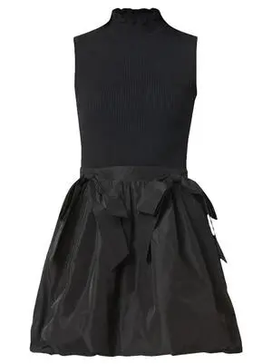 Shoshanna Brandy Mixed-media Minidress - Jet