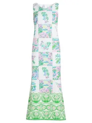Lilly Pulitzer® Dee Patch Print Maxi Dress - Multi Sunny Dee Patch