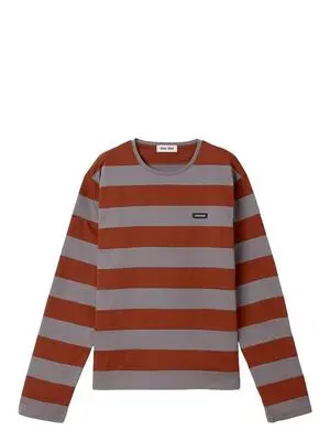 MIU MIU Striped Jersey T-shirt