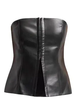 ALICE + OLIVIA Pat Faux Leather Vest Top