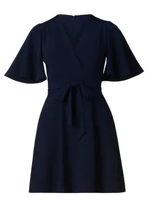 Shoshanna Sophie Tie Waist Minidress Navy
