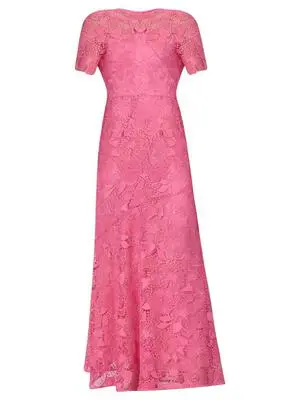 Shoshanna Ellie Lace A-line Gown - Fuchsia