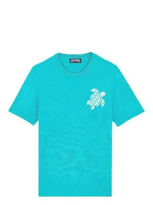 Vilebrequin Big Turtle Silk & Cotton T-shirt - Vertdisco