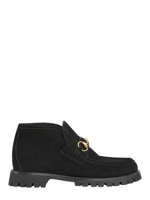 Gucci Sylke Suede Booties - Nero