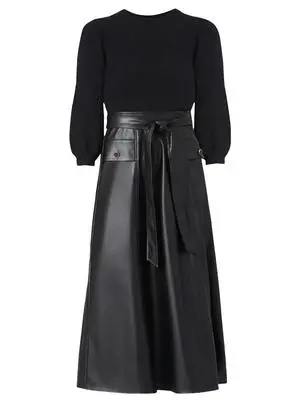 SHOSHANNA Aspen Mix Media Midi Dress
