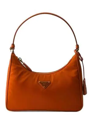 Prada Re-edition 2005 Re-nylon And Saffiano Mini Shoulder Bag Orange