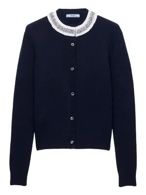 Prada Wool And Cashmere Cardigan - Blue