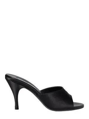 Miu Miu Satin Sandals - Black