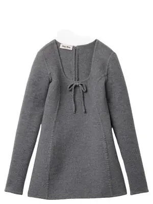 Miu Miu Double Wool Dress - Grey