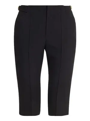 Chloé Seamed Wool Capri Trousers - Black