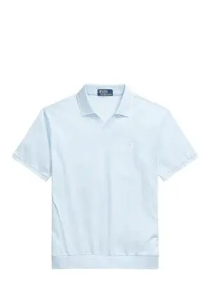 Polo Ralph Lauren Jacquard Mesh Cotton Polo Shirt Office Blue