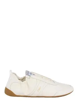 Chloé Kick Leather Low-top Sneakers - Eggshell