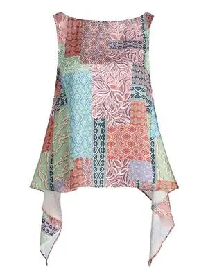 Misa Jana Patchwork-print Top - Oasis Patchwork