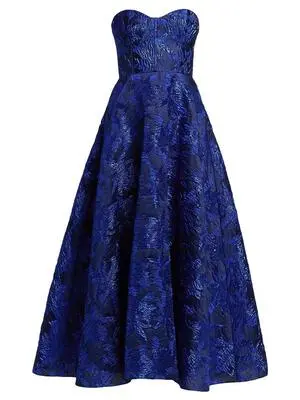 AS IT MAY Livia Floral Jacquard Midi-dress