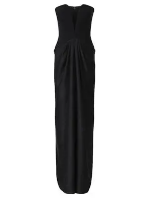 HALSTON Sanna Stretch-crepe & Satin Strapless Gown
