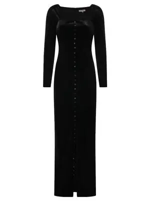ET OCHS Bexley Stretch Velvet Gown - Black