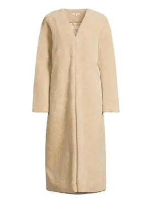 ET OCHS Jameson Collarless Faux Fur Coat - Biscotti