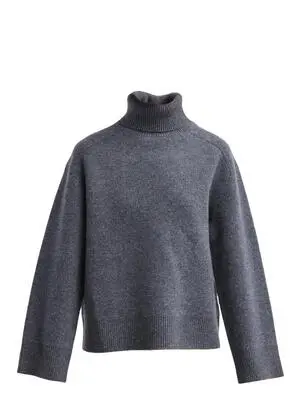 YVES SALOMON Merino Wool Turtleneck Sweater - Pyrenees