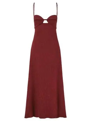 Johanna Ortiz Dream Spinner Maxi Dress Wine