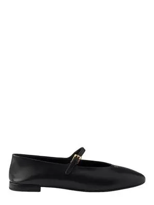 Prada Leather Ballerinas - Black