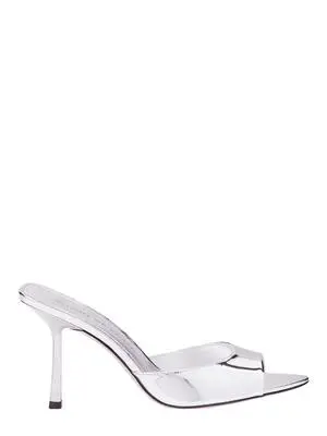 STUART WEITZMAN Lexington 85mm Leather Mules - Silver