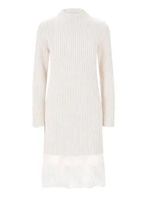 Staud Willow Layered Sweaterdress - Ecru
