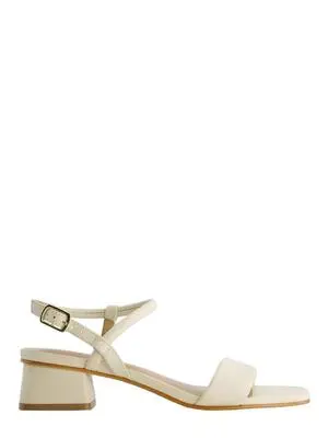 Bernardo Josei Low Heel Sandals Eggshell