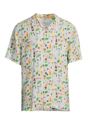 Tommy Bahama Veracruz Cay Lemon Lounge Shirt - Foggy Dew