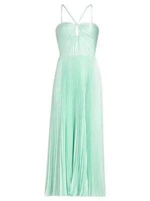AS IT MAY Liv Satin Woven Midi-dress - Mint