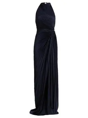 A.L.C. Romy Pleated Satin Gown - Night Blue