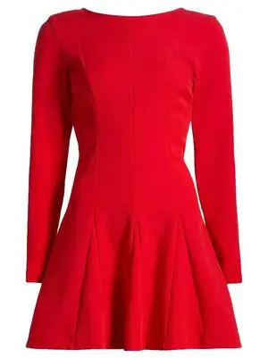 KIKA VARGAS Tala Crepe Minidress - Red