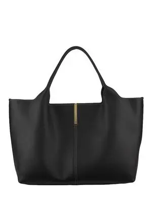 TOD'S Medium Leather Shopping Bag - Nero