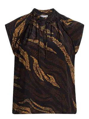 MARIA CHER Bowie Keyla Printed Top Brown
