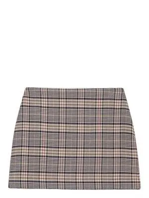 ANINE BING Tierra Check Mini Skirt - Multi