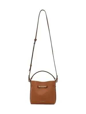Strathberry Corda Mini Leather Bucket Bag - Chestnut
