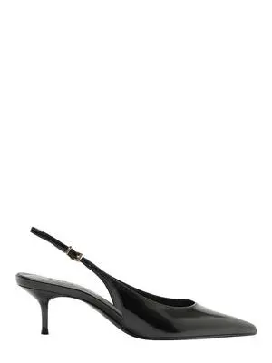 Schutz Paola 65mm Patent Leather Slingback Pumps - Black